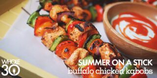 These Buffalo Chicken Kabobs are the perfect Whole30 grill meal