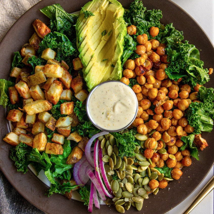 Plant-Based Caesar Bowl with Crispy Chickpeas - The Whole30® Program